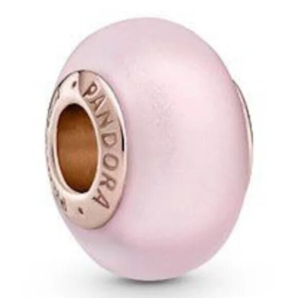 Pandora | Jewelry | Pandora Rose Gold Matte Pink Murano Glass Charm ...